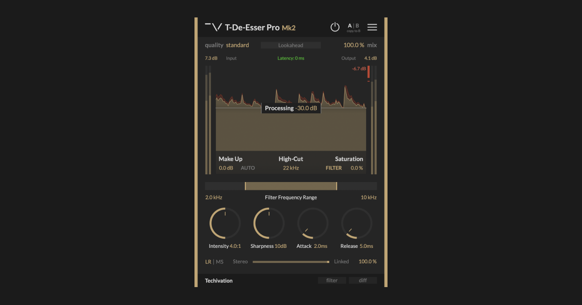 T-De-Esser Pro Mk2: Natural Sounding De-Esser