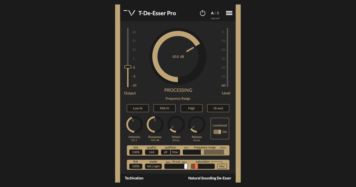 Techivation T-De-Esser Pro: Natural Sounding De-Esser